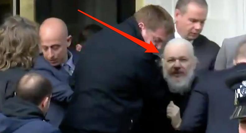 Video shows Julian Assange being forcibly removed from Ecuadorian ...