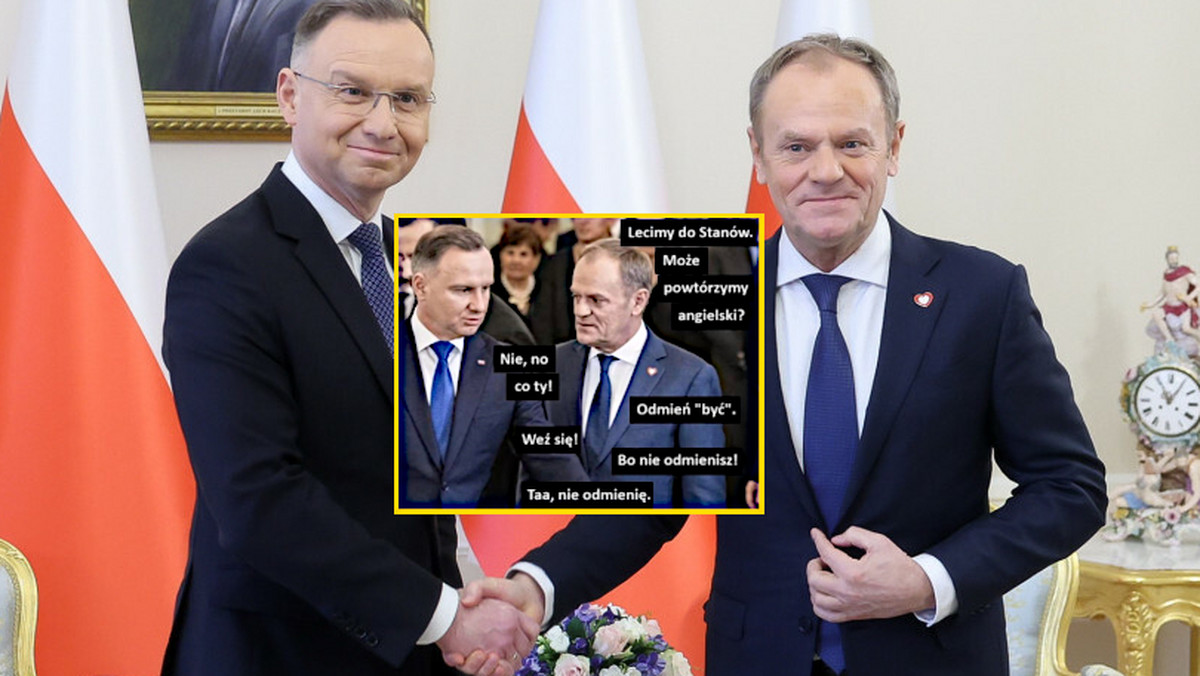 Historyczny wyjazd Dudy i Tuska. Internet zalały memy. Zobacz najlepsze ...