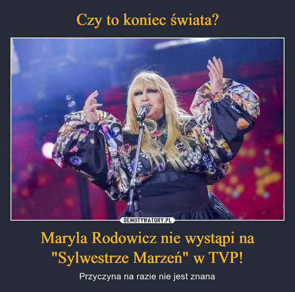 Maryla Rodowicz nie wystąpi podczas Sylwestra TVP. Najlepsze memy ...