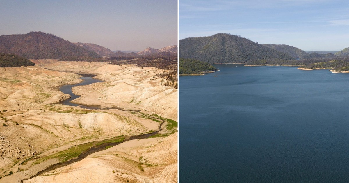 Stunning before-and-after photos show how heavy rain and snow ...