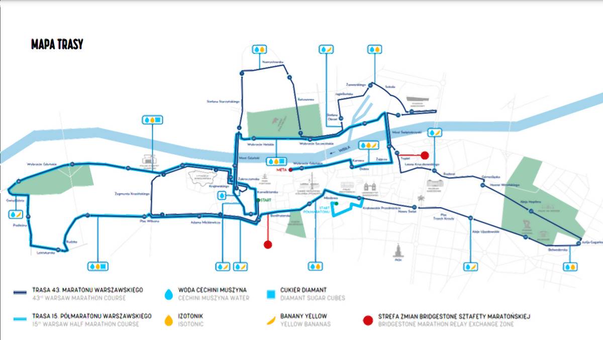Maraton Warszawski. Trasa i możliwe utrudnienia