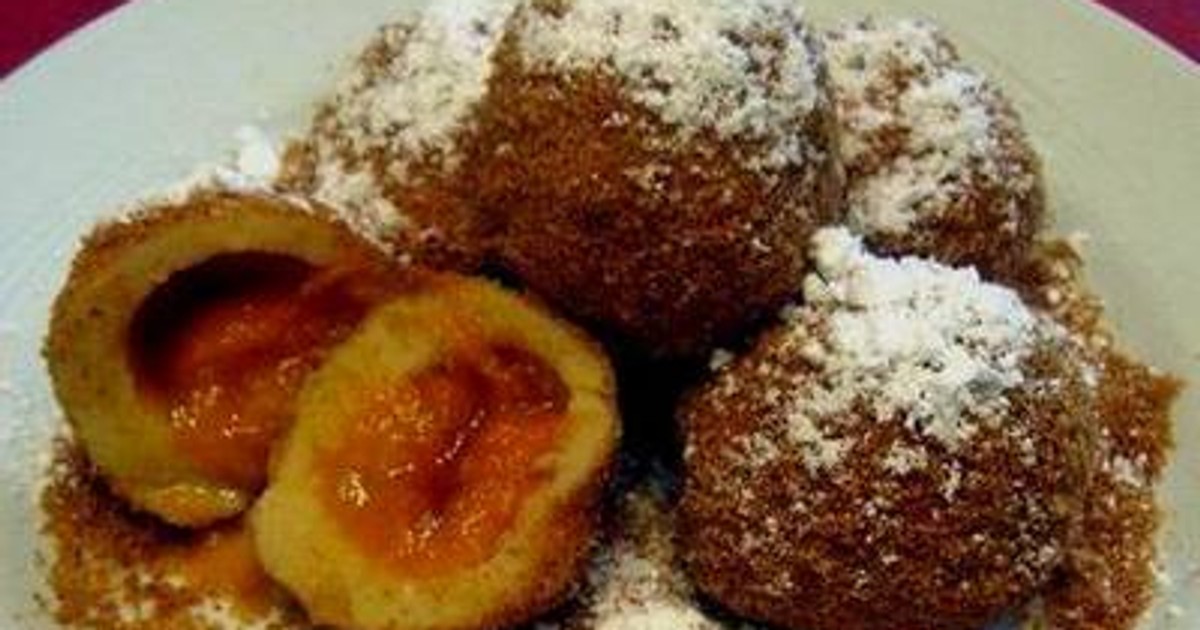 Barackos gombóc recept