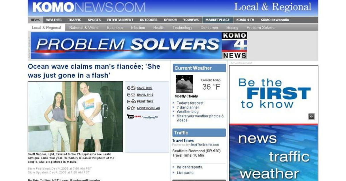 Fala zabrała mu narzeczoną