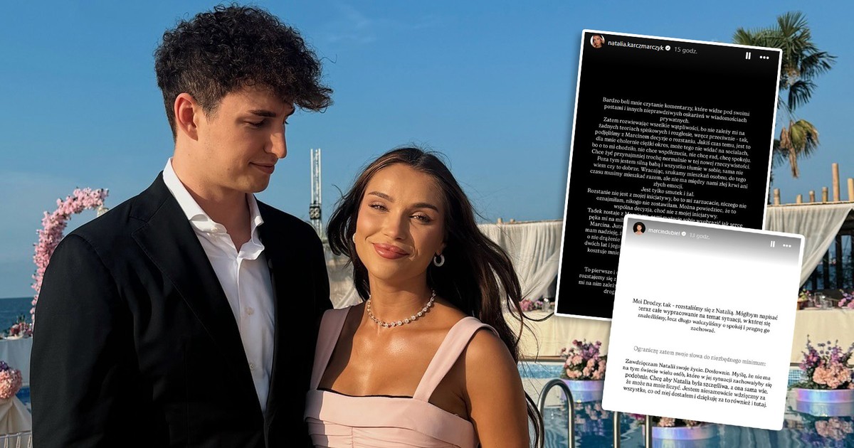 Marcin Dubiel zabrał głos po rozstaniu. "Zawdzięczam Natalii swoje życie"