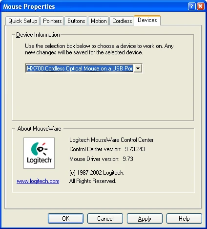 Logitech MX700 Cordless Optical Mouse - wrażenia użytkownika