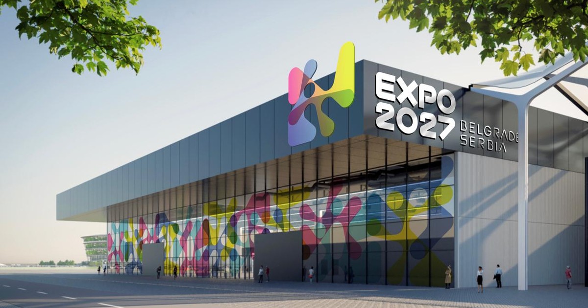 Gde se gradska svetla susreću sa rečnim snovima: logo EXPO 2027 Beograd ...