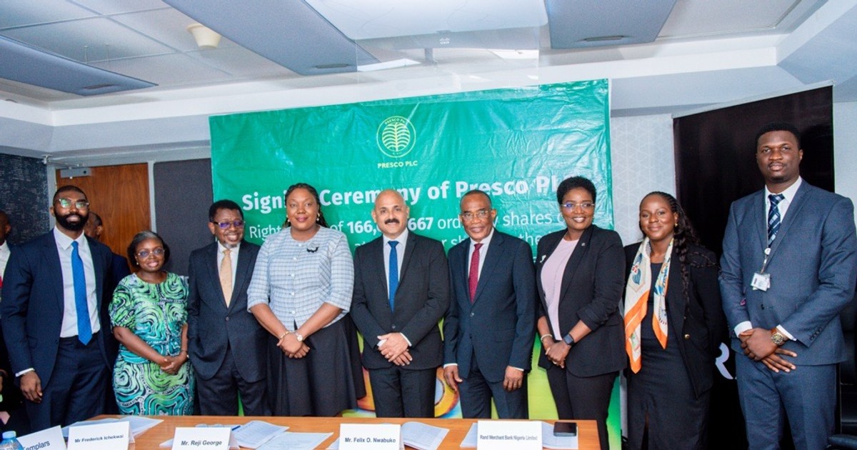 Presco PLC announces ₦237 billion rights issue to fund expansion and ...