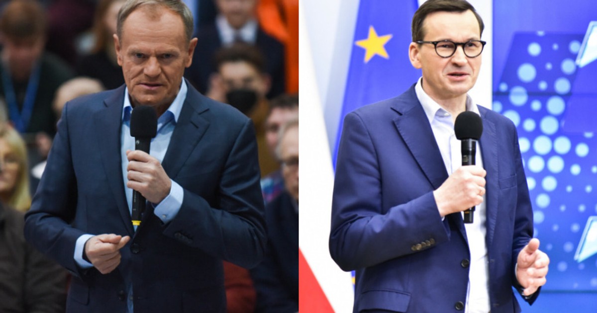 Tusk do Morawieckiego: "Mateusz, wajchę przełóż". Premier odpowiada - Wiadomości