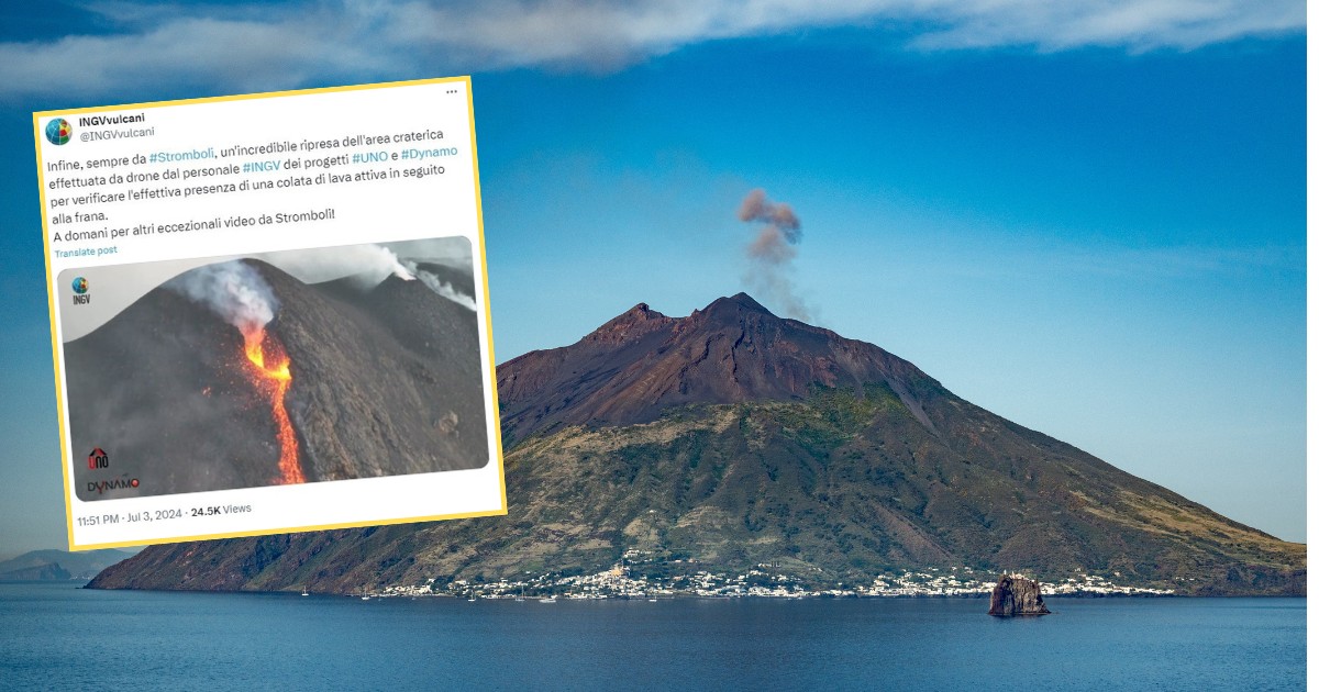 Silna erupcja wulkanu we Włoszech. Częściowo zapadł się stożek - Podróże