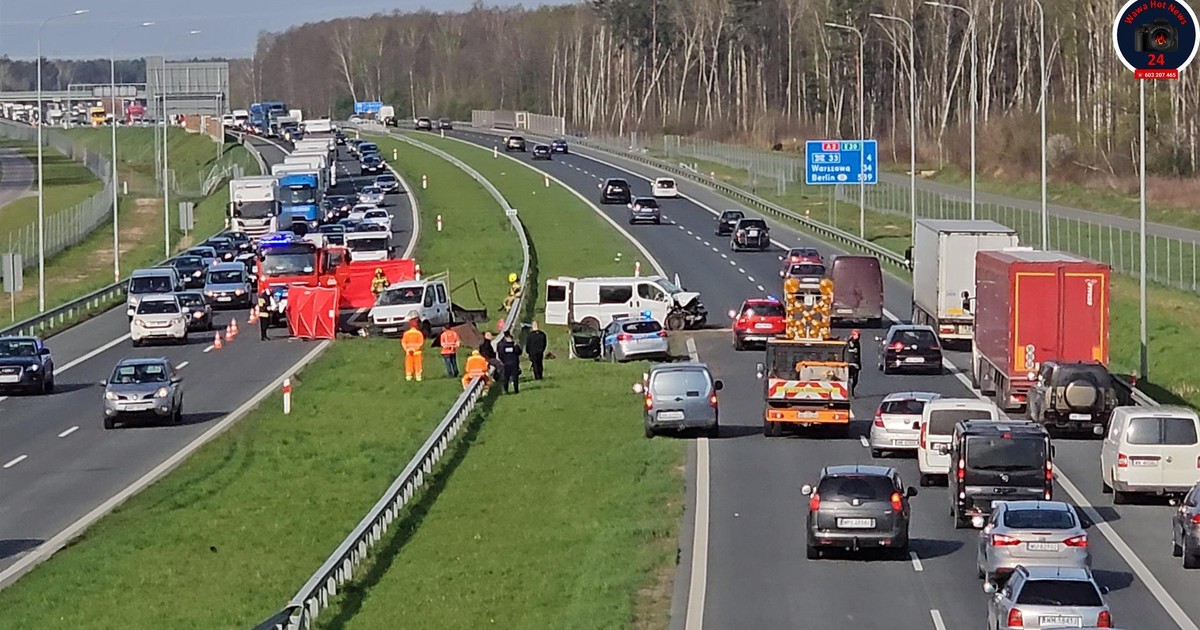 Michałówek. Koszmarny wypadek na autostradzie A2. Zginęła jedna osoba