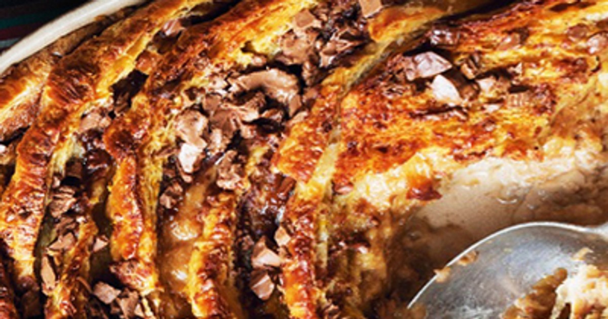 Csokis-narancsos kenyér puding recept