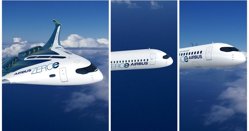 Airbus ZeroE - nowy pasażerski samolot koncepcyjny zeroemisyjny