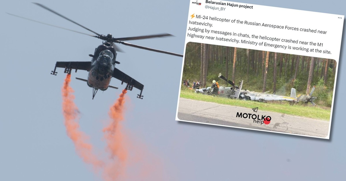 Śmigłowiec Mi-24 rozbił się na Białorusi. Mógł należeć do Rosji ...