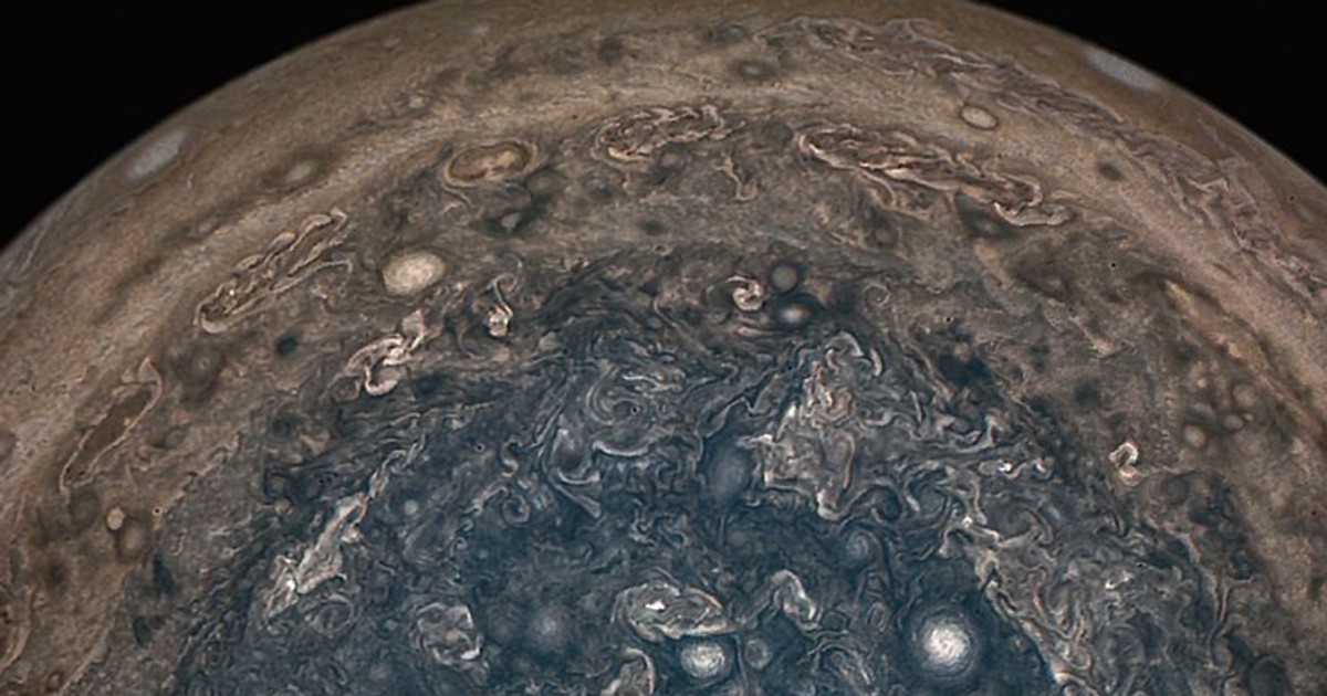 The latest NASA images of Jupiter reveal giant, white storms in its ...
