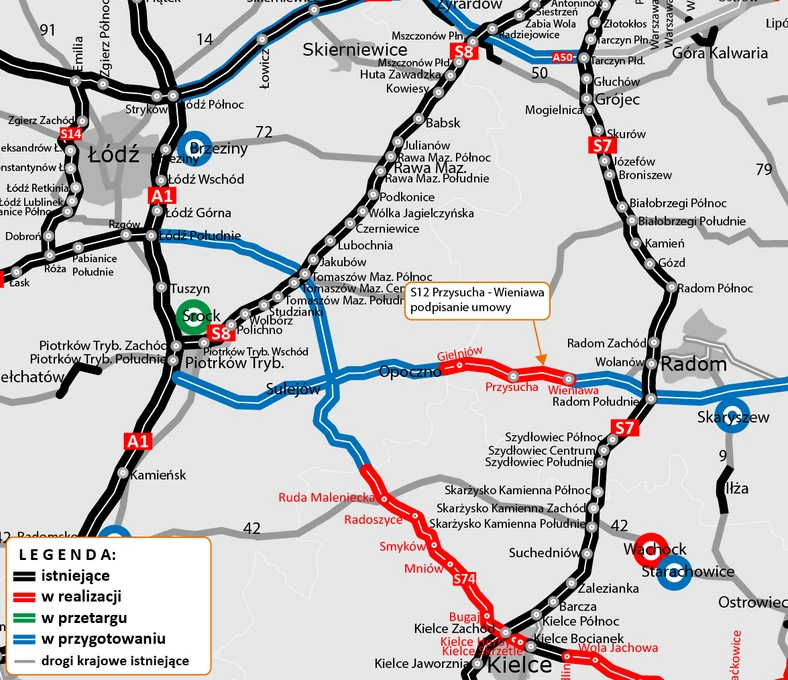 Będzie kolejny odcinek drogi S12. Skróci czas dojazdu z centralnej ...