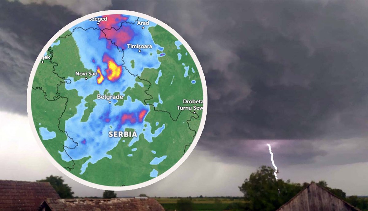 Jako nevreme u Srbiji: Munje cepaju nebo nad Šidom, u Subotici se ...