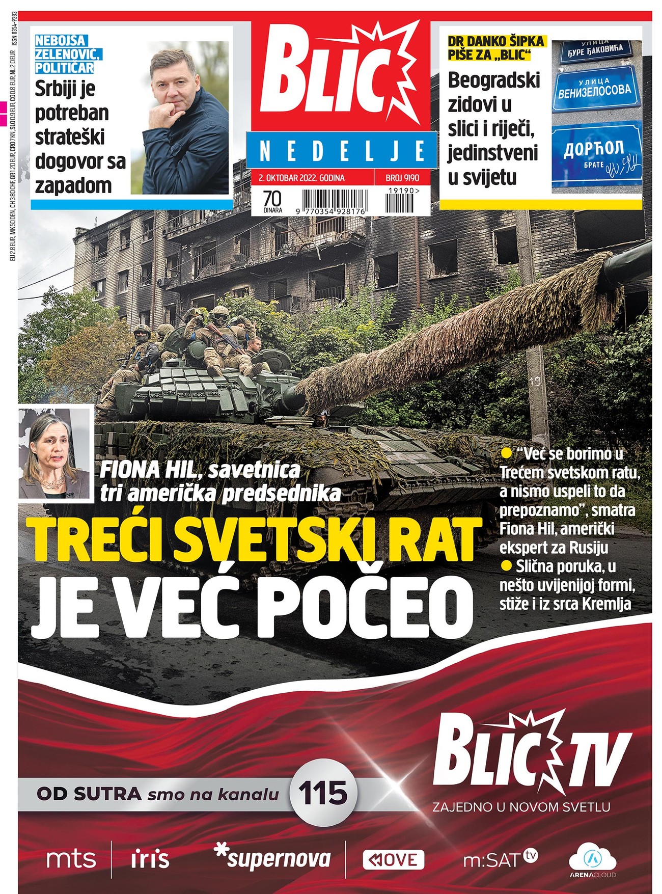 Naslovna za 2.10. - Blic