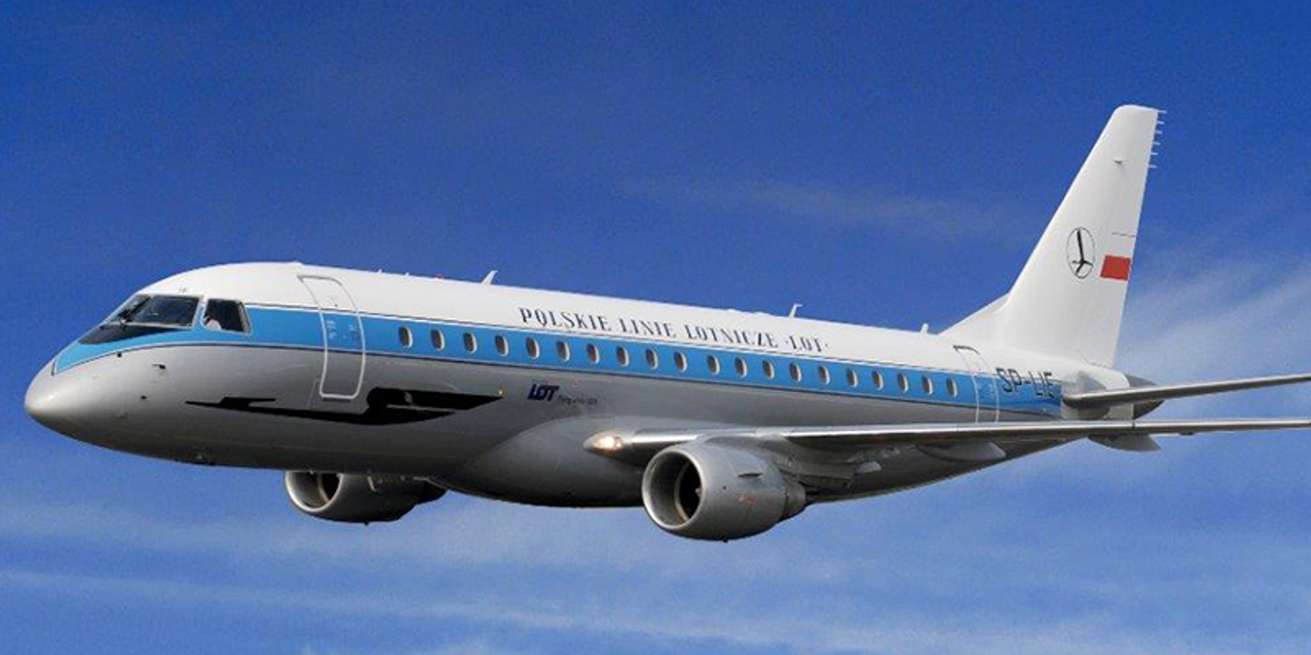 Samolot LOT Embraer 175 SP-LIE "RetroJET" - Podróże