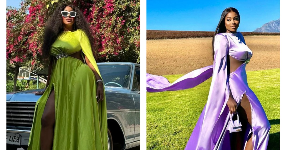 Who wore it better? Lily Afe and Ini Edo face off in a satin gown ...