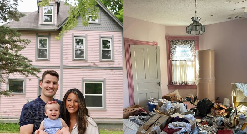 A millennial couple who ditched van life to buy a $150,000 hoarder ...