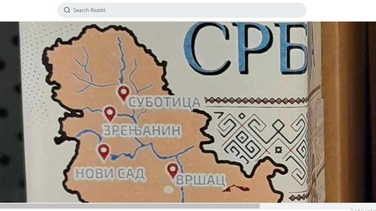 Osvanula slika mape pogrešnom geografijom Srbije: Novi Sad na Savi, a ...