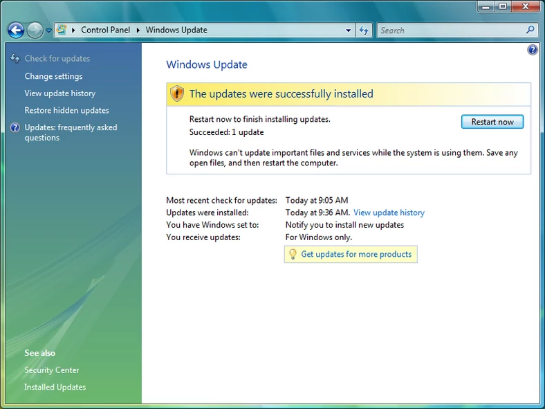 Windows Vista Service Pack 2 beta – pierwsze wrażenia