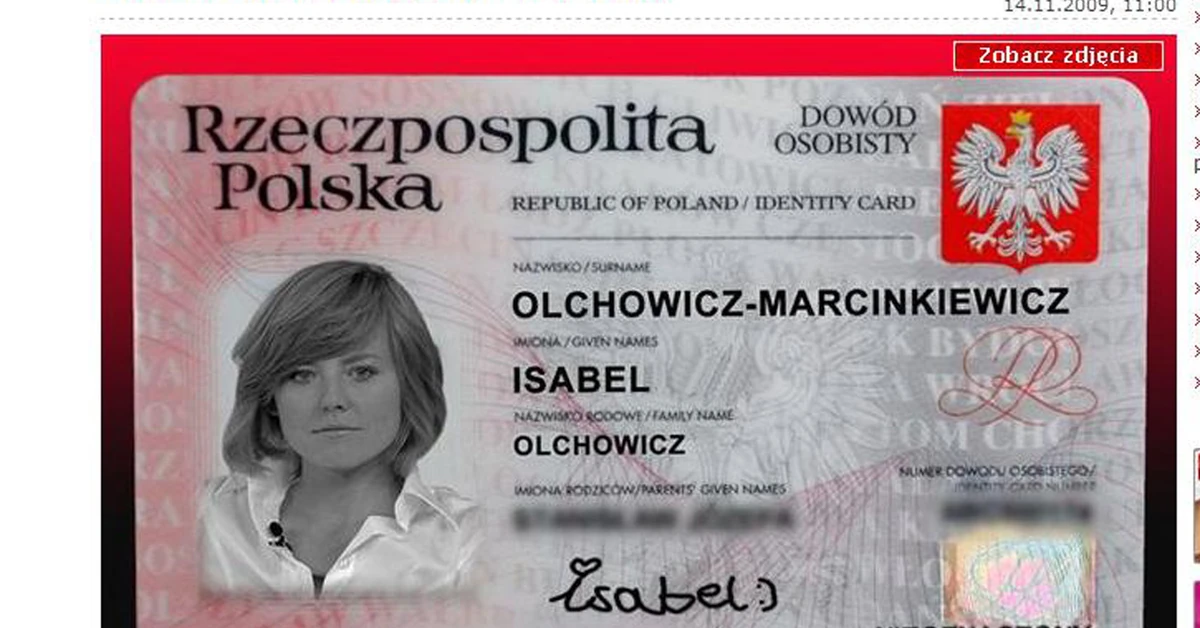 Isabel Marcinkiewicz wyrabia nowy dowód - Dziennik.pl