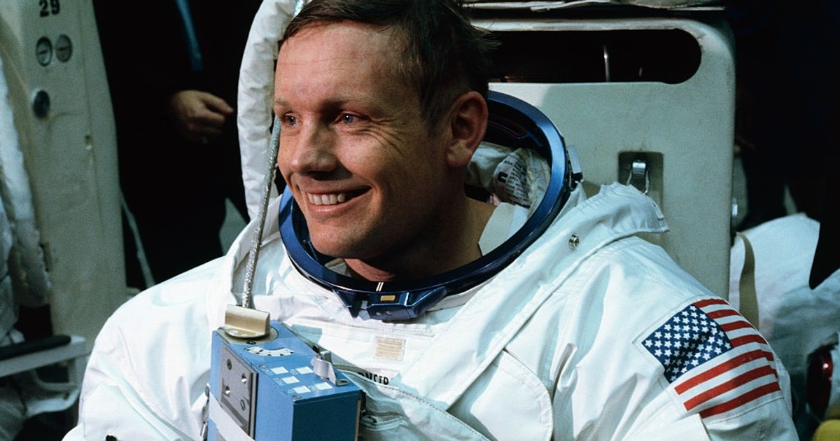 Neil Armstrong, dowódca misji Apollo 11, pierwszy człowiek na Księżycu ...