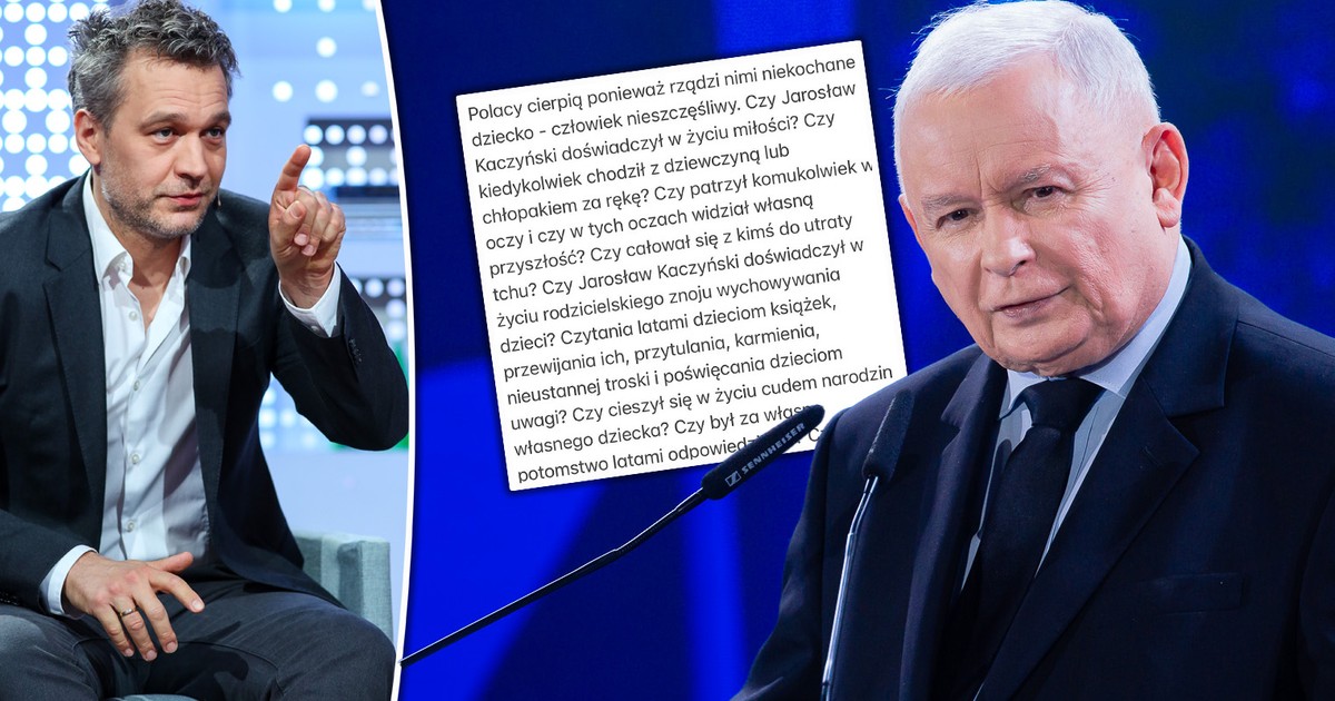 Dziwne pytania Żebrowskiego o Kaczyńskiego. Czy się całował?