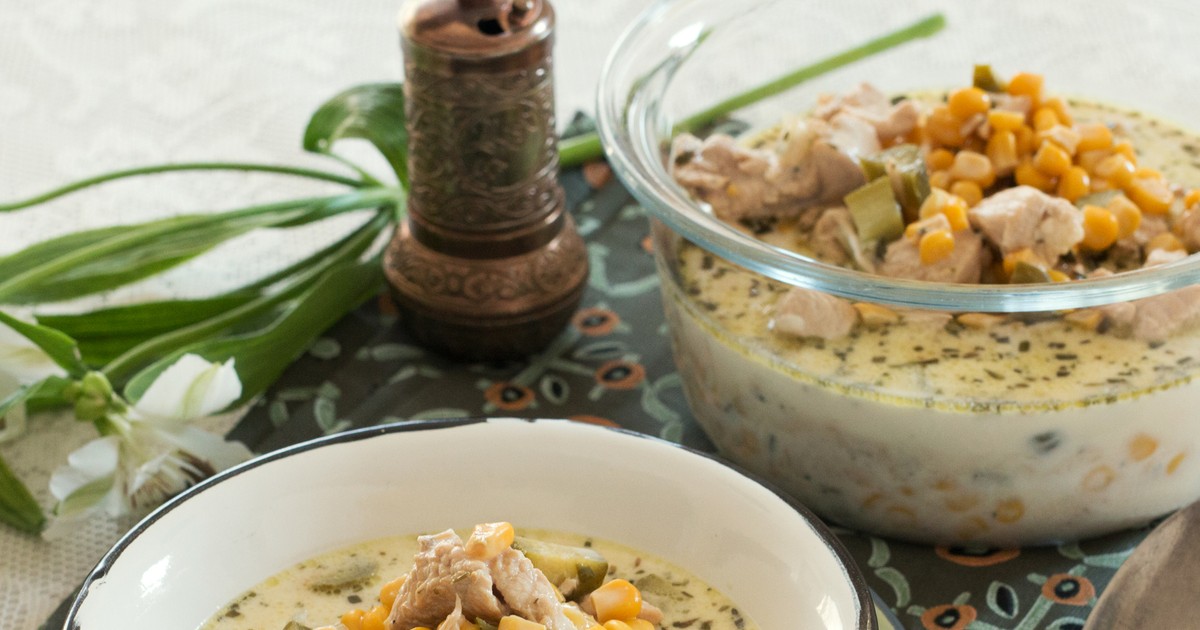 Tárkonyos-kukoricás raguleves recept