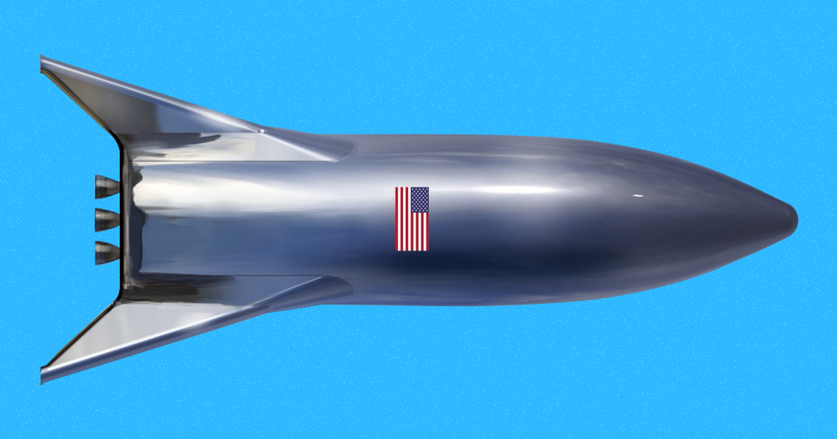 SpaceX's giant rocket ship was blown over and damaged by powerful winds ...