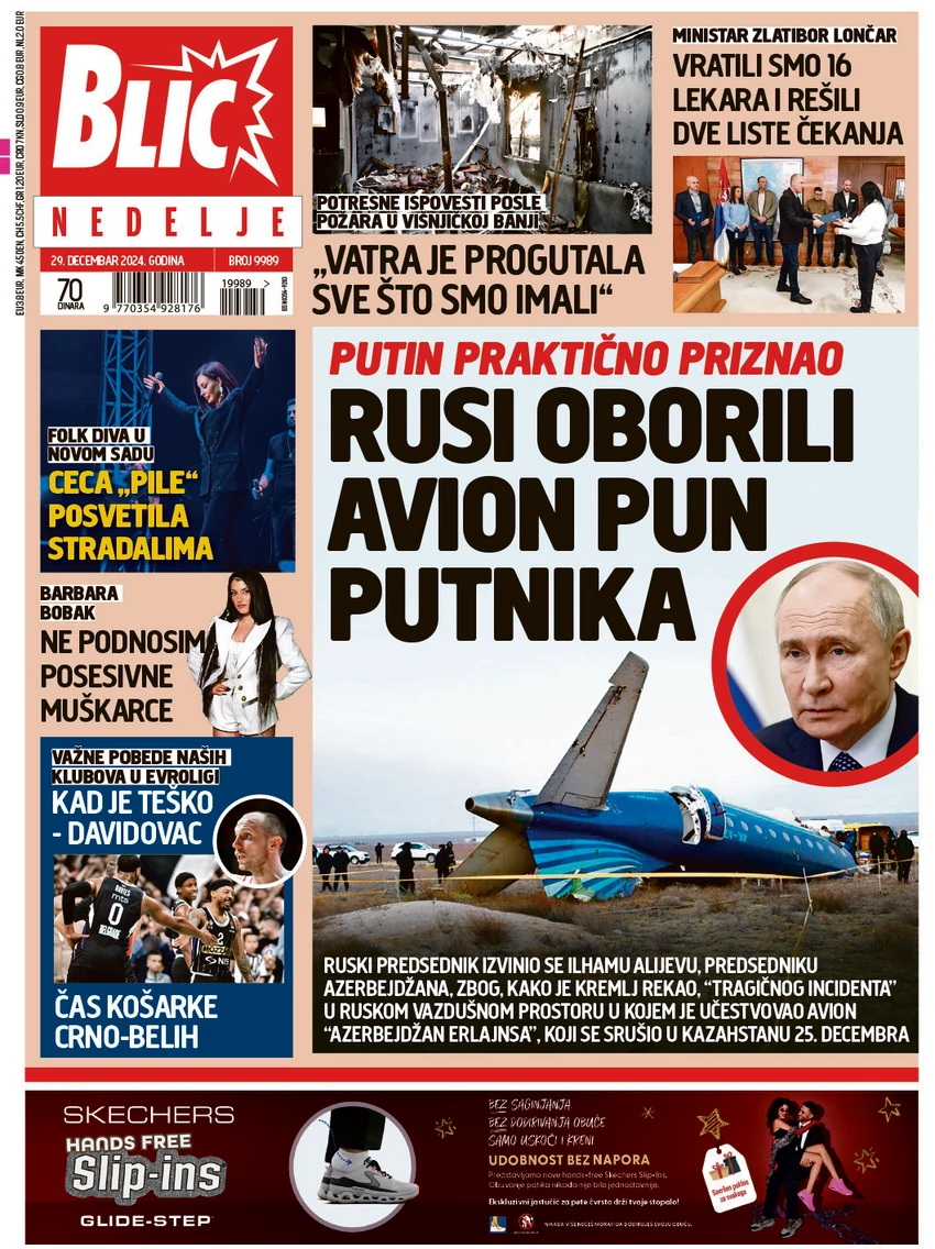 Naslovna strana za 29.12. - Blic