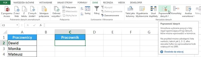 #3 Cel - Excel!: Dynamiczna lista rozwijana