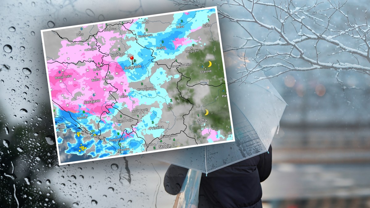 (Mape) Radarske slike iz sata u sat: Snežni oblak koji u Hrvatskoj ...