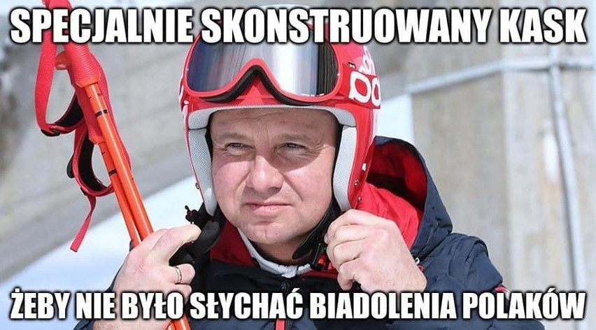 Andrzej Duda wybrał się na narty. Memy z udziałem prezydenta zalały ...