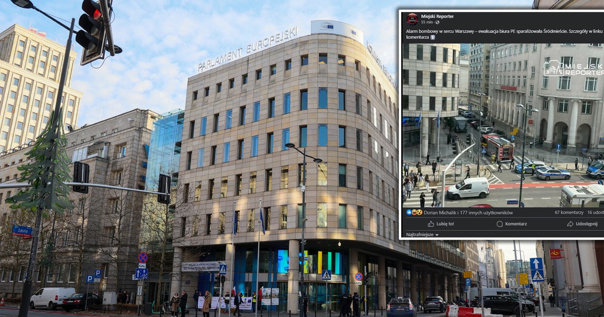 Warszawa. Alarm bombowy w Biurze Parlamentu Europejskiego