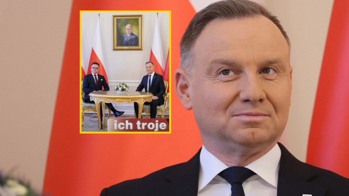 Andrzej Duda spotkał się z Szymonem Hołownią. Ich zdjęcie to hit! [MEMY ...