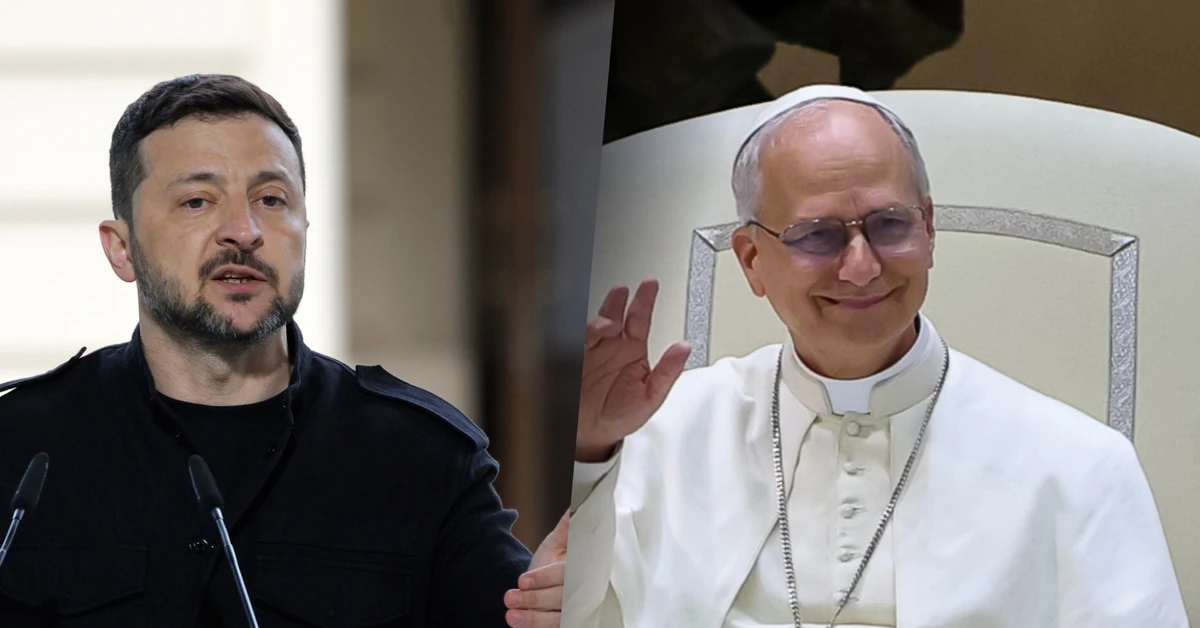 Wołodymyr Zełenski pierwszy raz rozmawiał z papieżem Leonem XIV ...