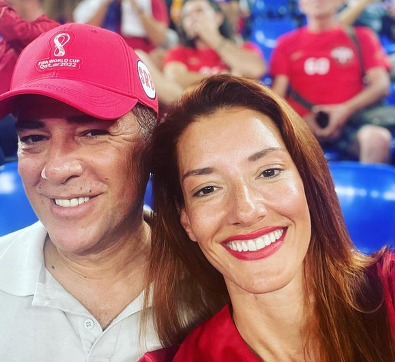 Jovana i Željko Joksimović na utakmici Srbija - Švajcarska - Blic