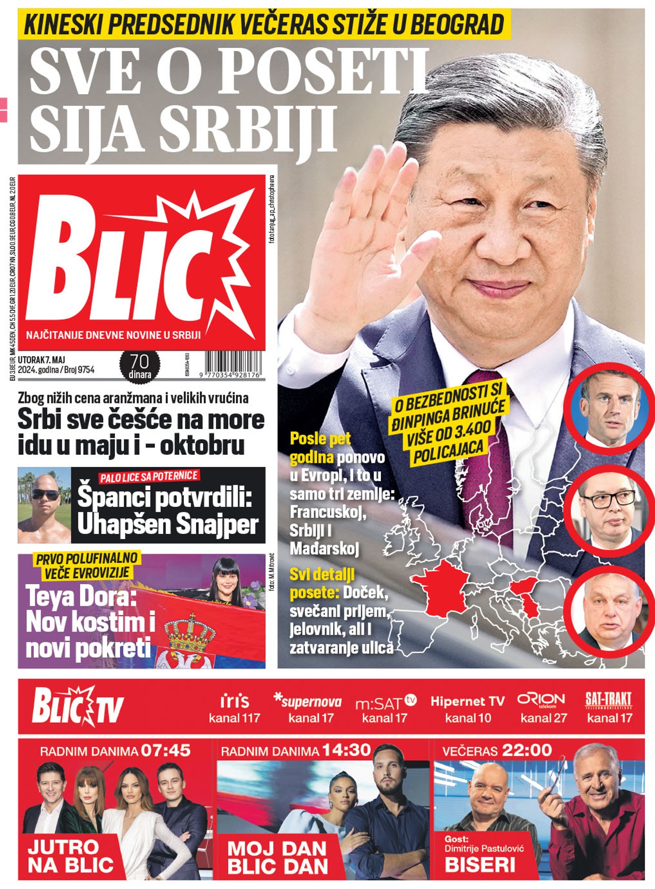Naslovna strana za 7.5. - Blic