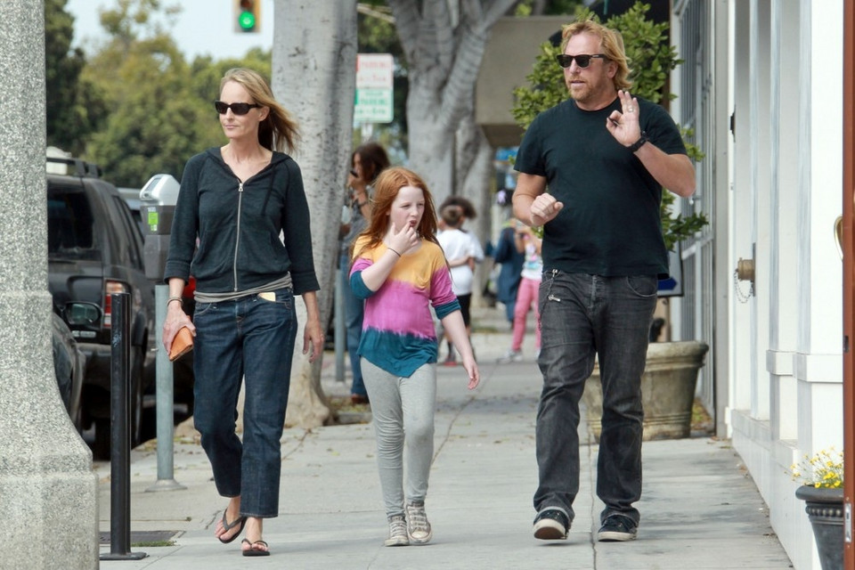 Helen Hunt z rodziną - Dziecko