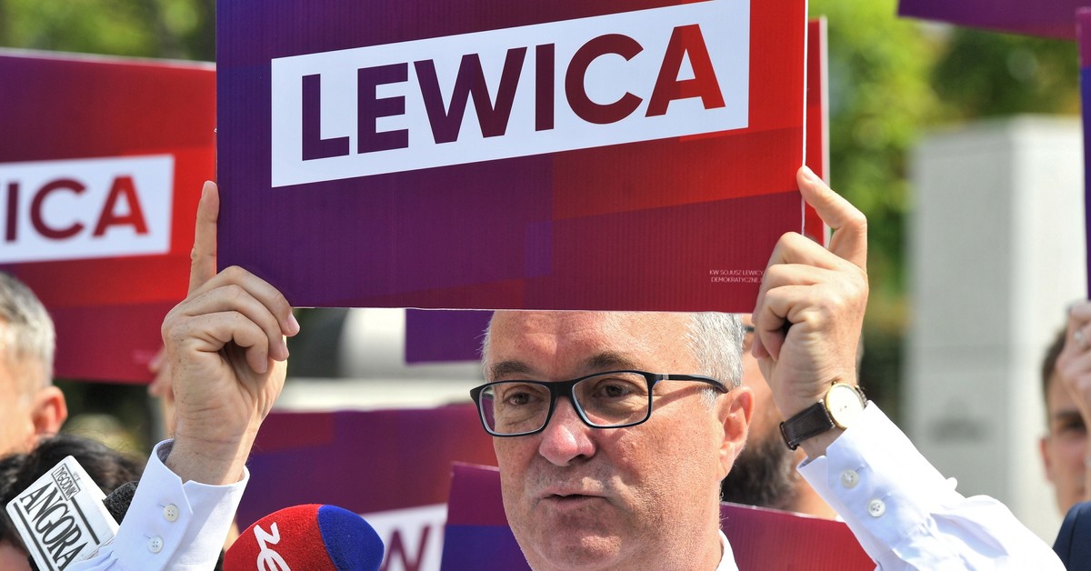 PKW: Logotyp KW Sojusz Lewicy Demokratycznej ze słowem "Lewica" nie ...