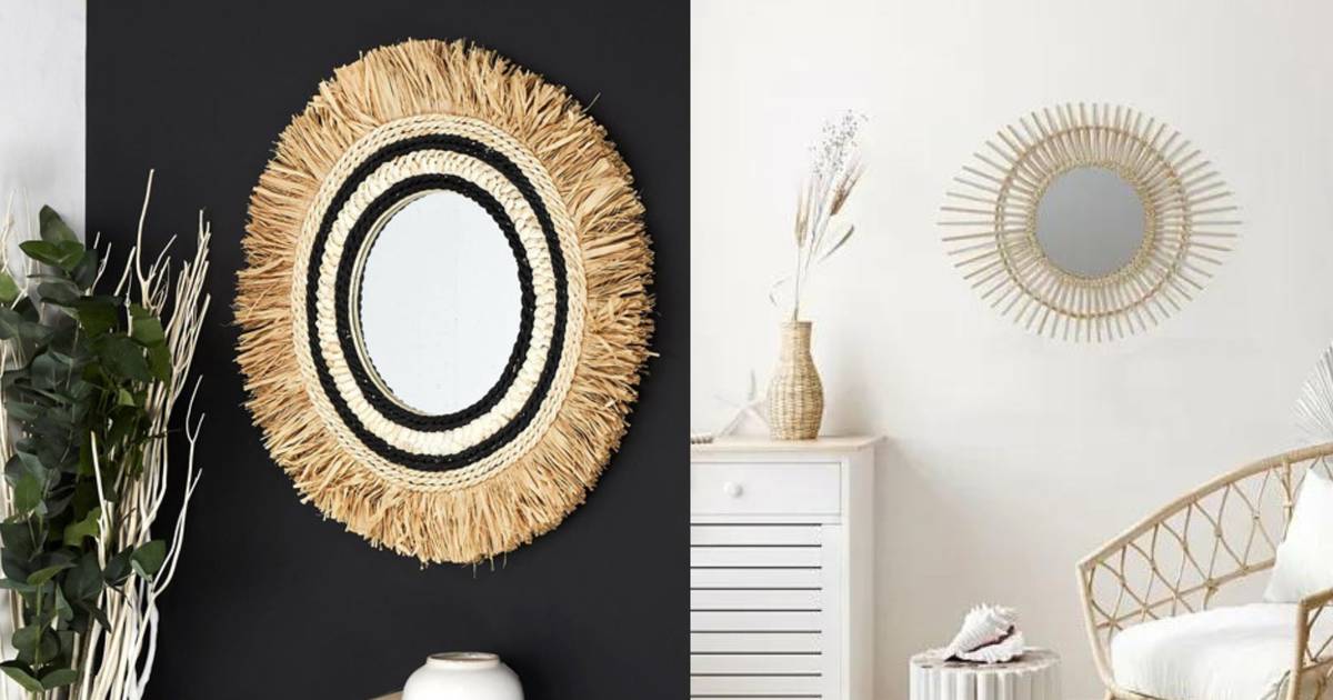 Lustra boho: okrągłe lustra boho. Od 49 zł | Ofeminin
