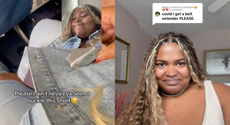 A plus-size influencer tried to educate viewers on seatbelt extenders ...