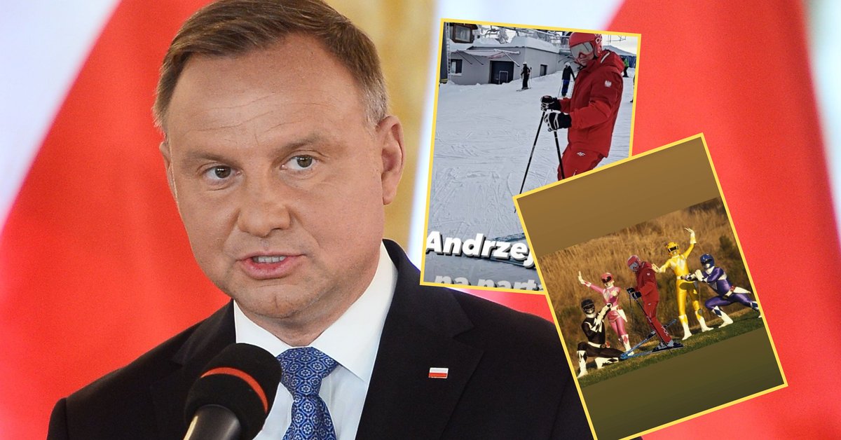 Andrzej Duda wybrał się na narty. Memy z udziałem prezydenta zalały ...