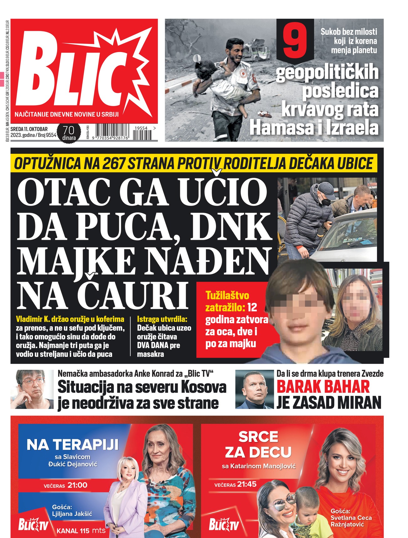 Naslovna strana za 11.10. - Blic
