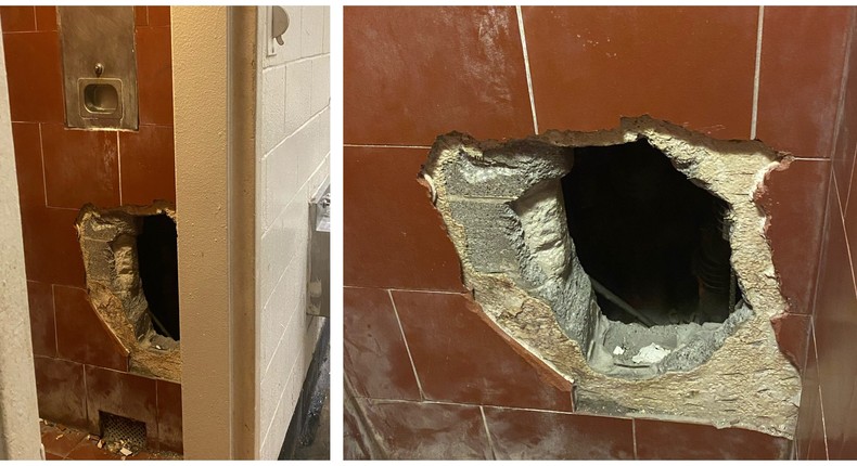 An inmate tunneled through a jail wall and stabbed a man in a ...