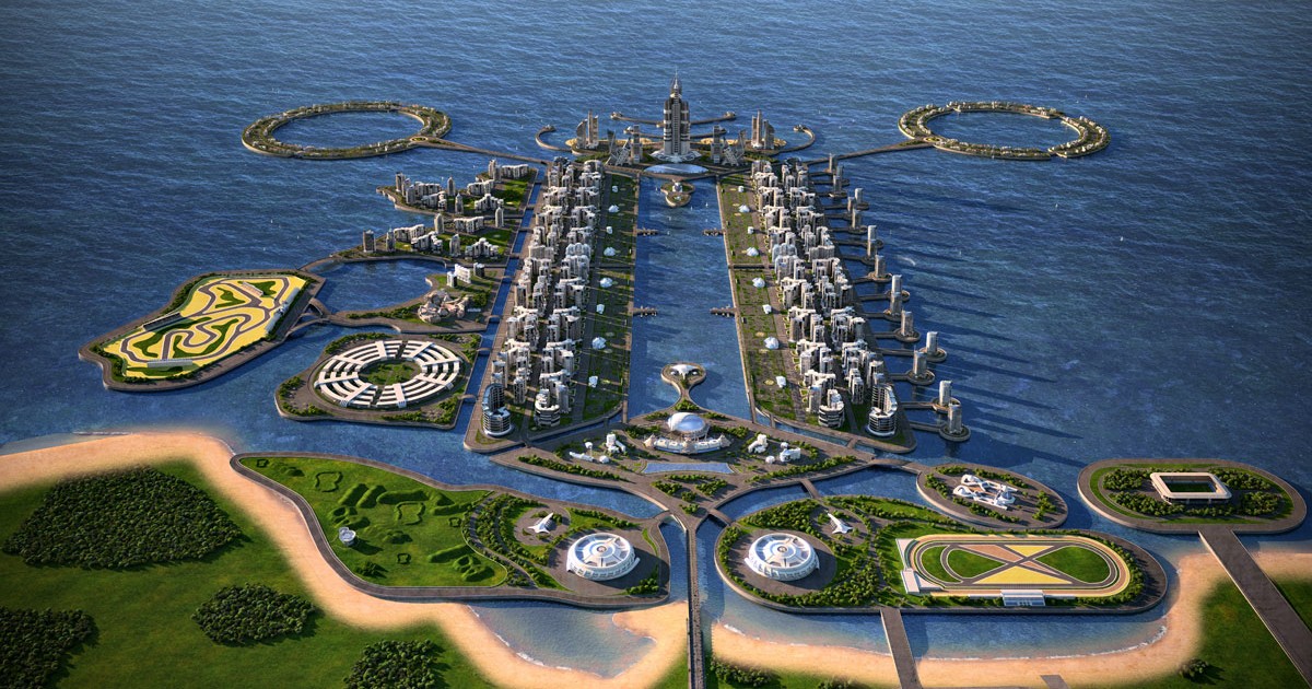 Khazar Islands - miasto przyszłości w Azerbejdżanie - Podróże