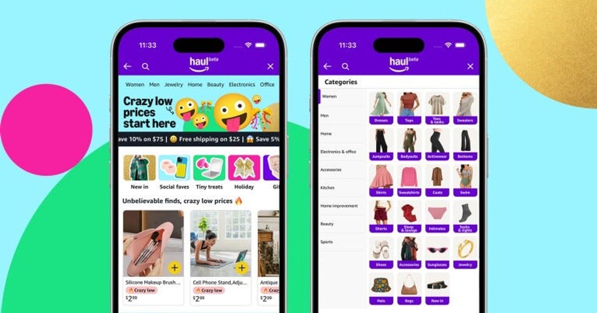 Amazon's new discount section 'Haul' looks like a Temu version of Temu ...