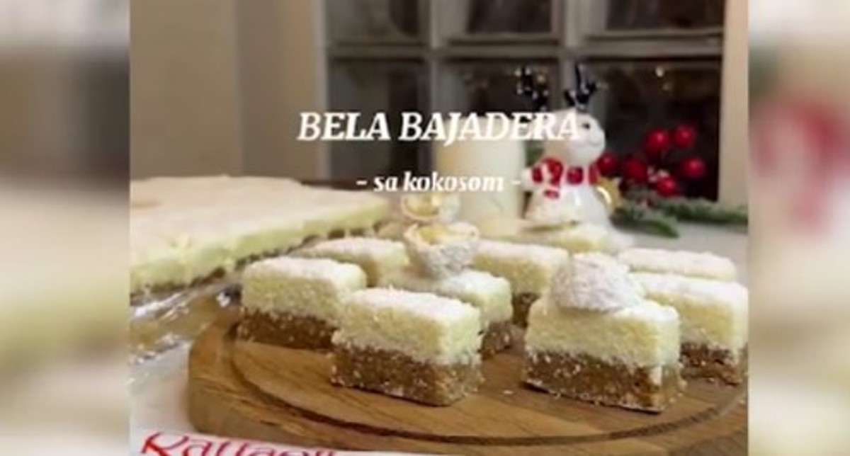 Bela bajadera sa kokosom i belom čokoladom: Recept za idealnu slavsku ...